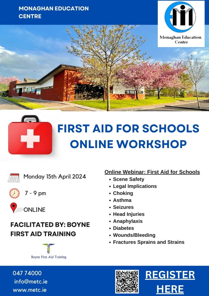 First Aid for Schools Online Workshop-Online Courses - Monaghan ...