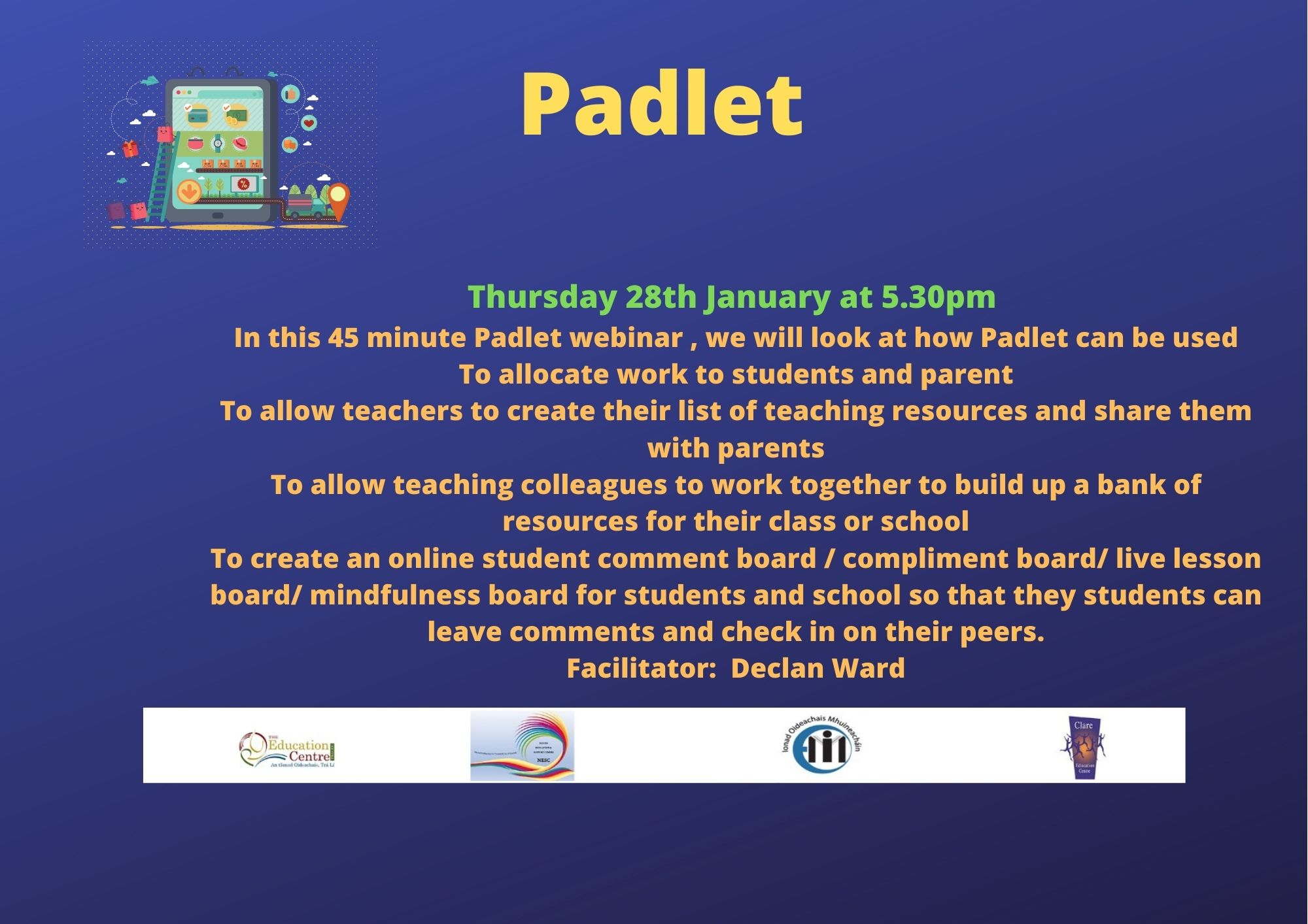 Padlet Webinar -Primary - Monaghan Education Centre Course booking system
