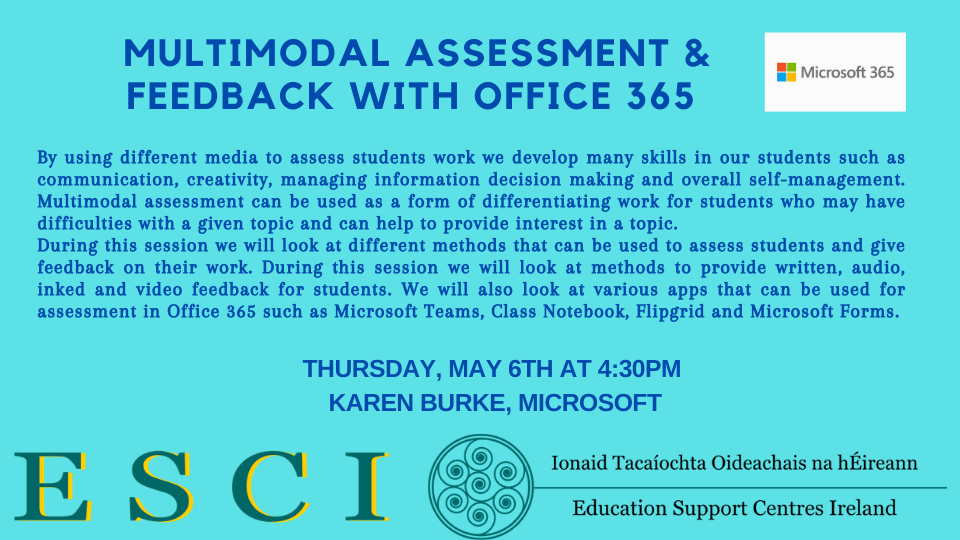Multimodal Assessment & Feedback with Office 365-Post Primary ...