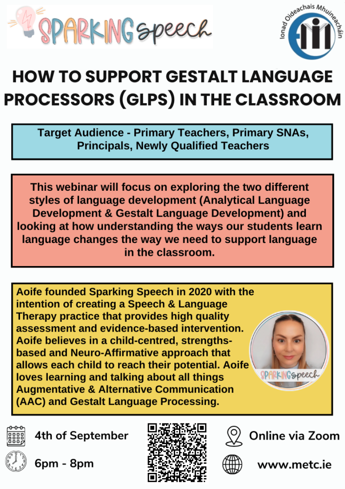 How to support Gestalt Language Processors (GLPs) in the classroom-Online Courses - Monaghan ...