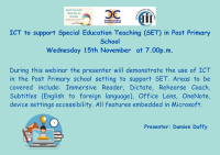 Region 1 Webinar- ICT to support Special Education Teaching (SET) in ...